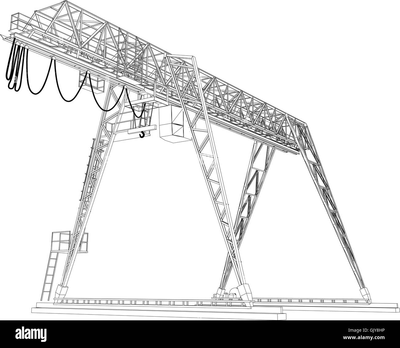 Cable gantry Stock Vector Images - Alamy