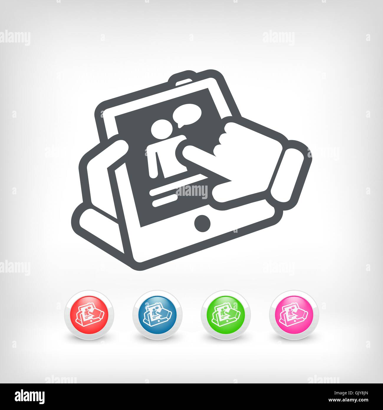 Chat touchscreen icon Stock Vector Image & Art - Alamy