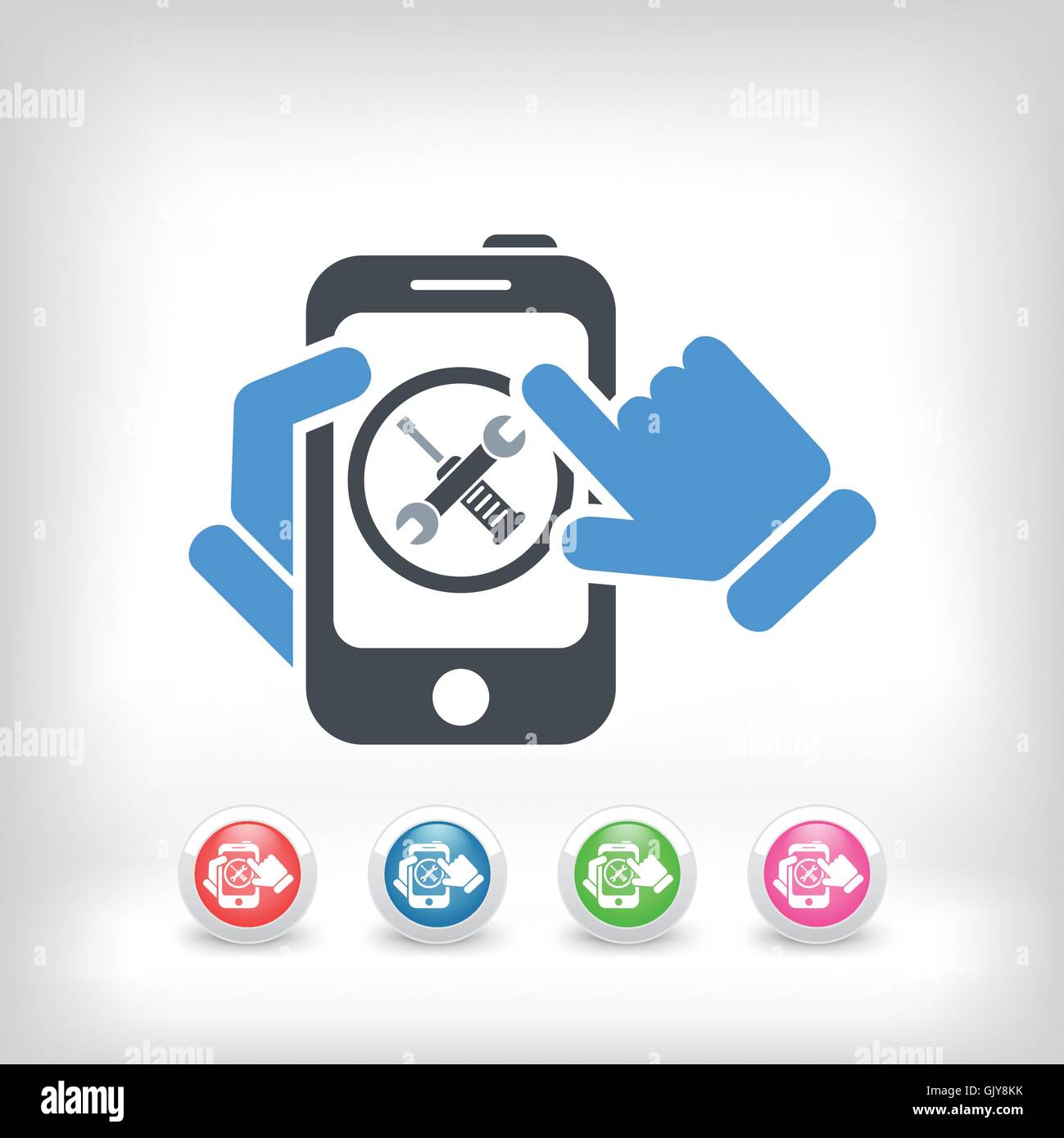 Smartphone setting icon Stock Vector Image & Art - Alamy