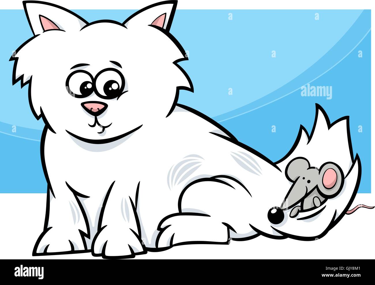 kitten with mouse cartoon Stock Vector Image & Art - Alamy