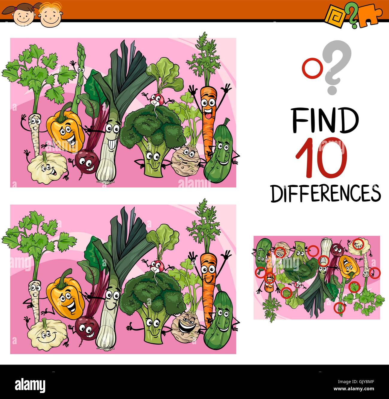 Visual puzzle find ten differences hi-res stock photography and images ...