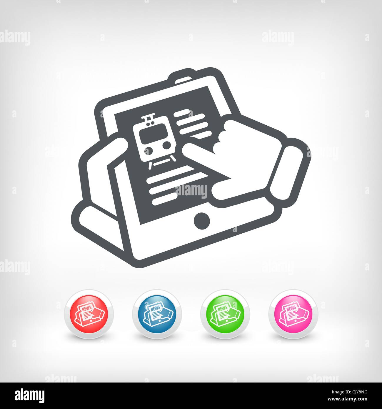 Train web icon Stock Vector Image & Art - Alamy