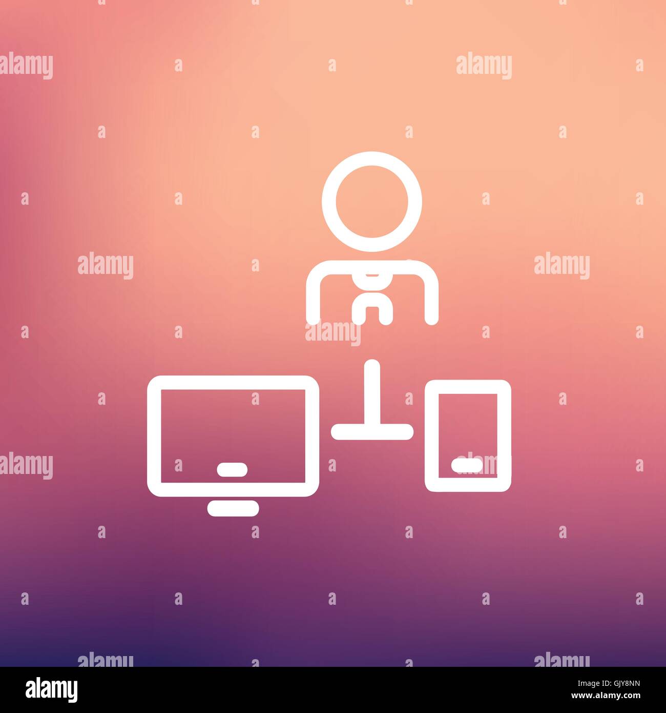 Computer monitor businessman set Stock Vector Images - Alamy