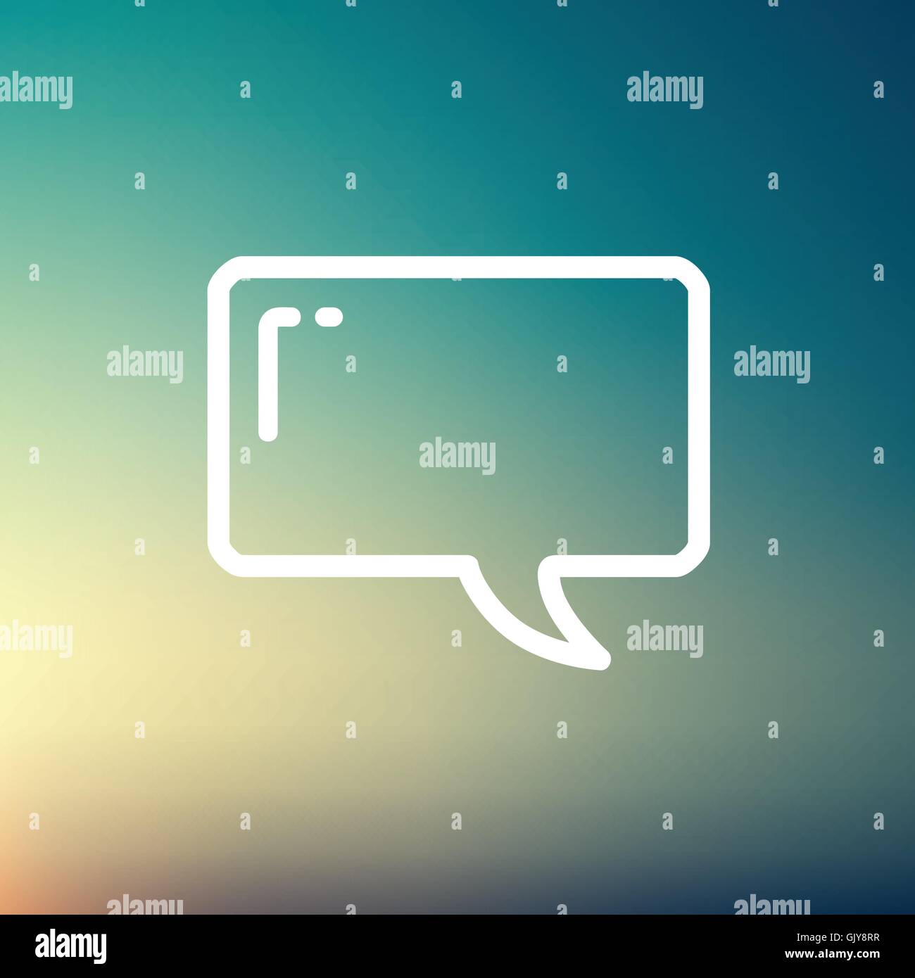 Speech bubble thin line icon Stock Vector Image & Art - Alamy