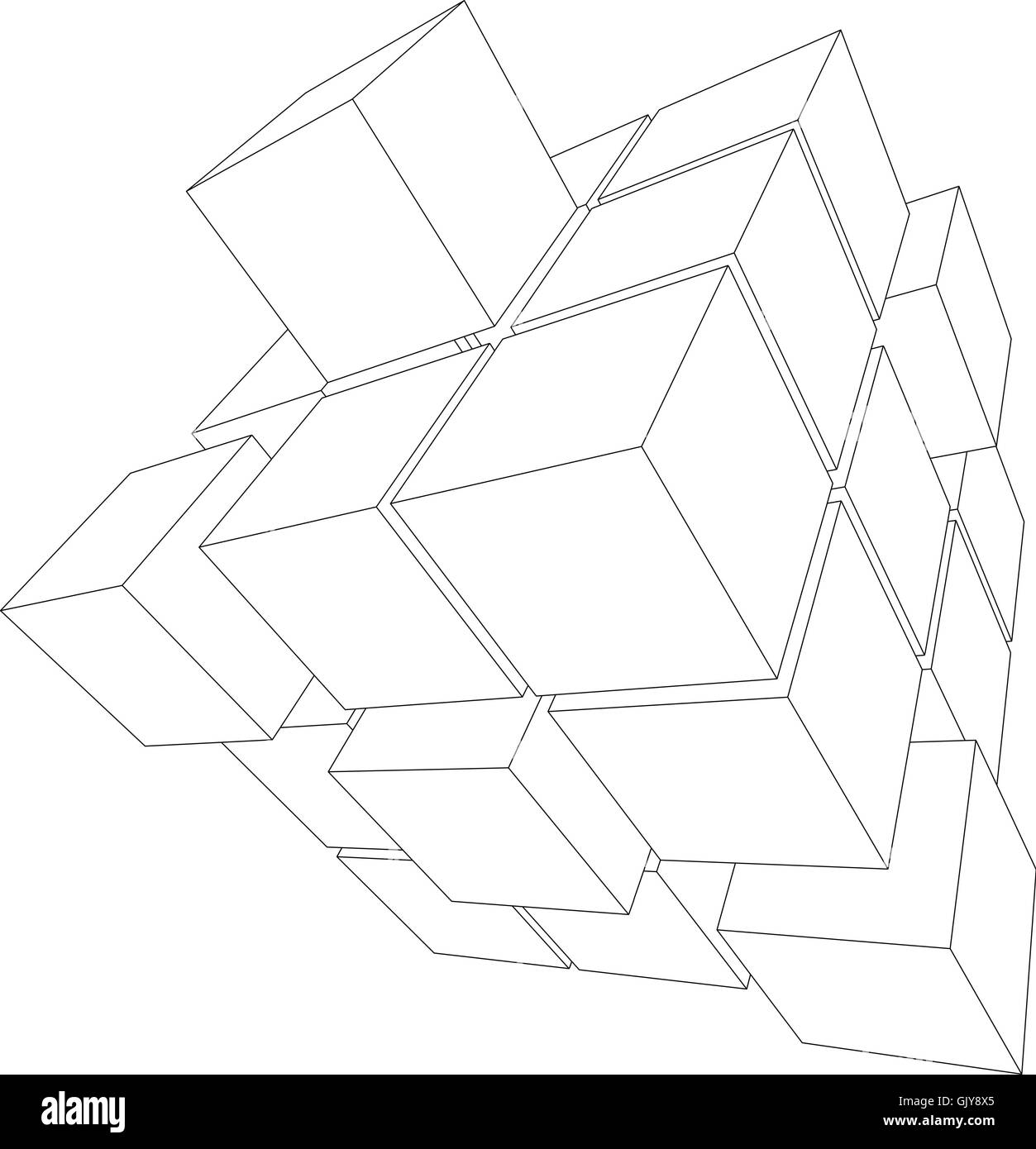 Vector illustration of 3d cubes Stock Vector Image & Art - Alamy