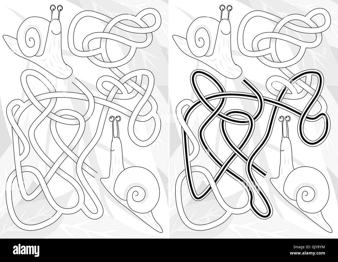 Snail maze hi-res stock photography and images - Alamy
