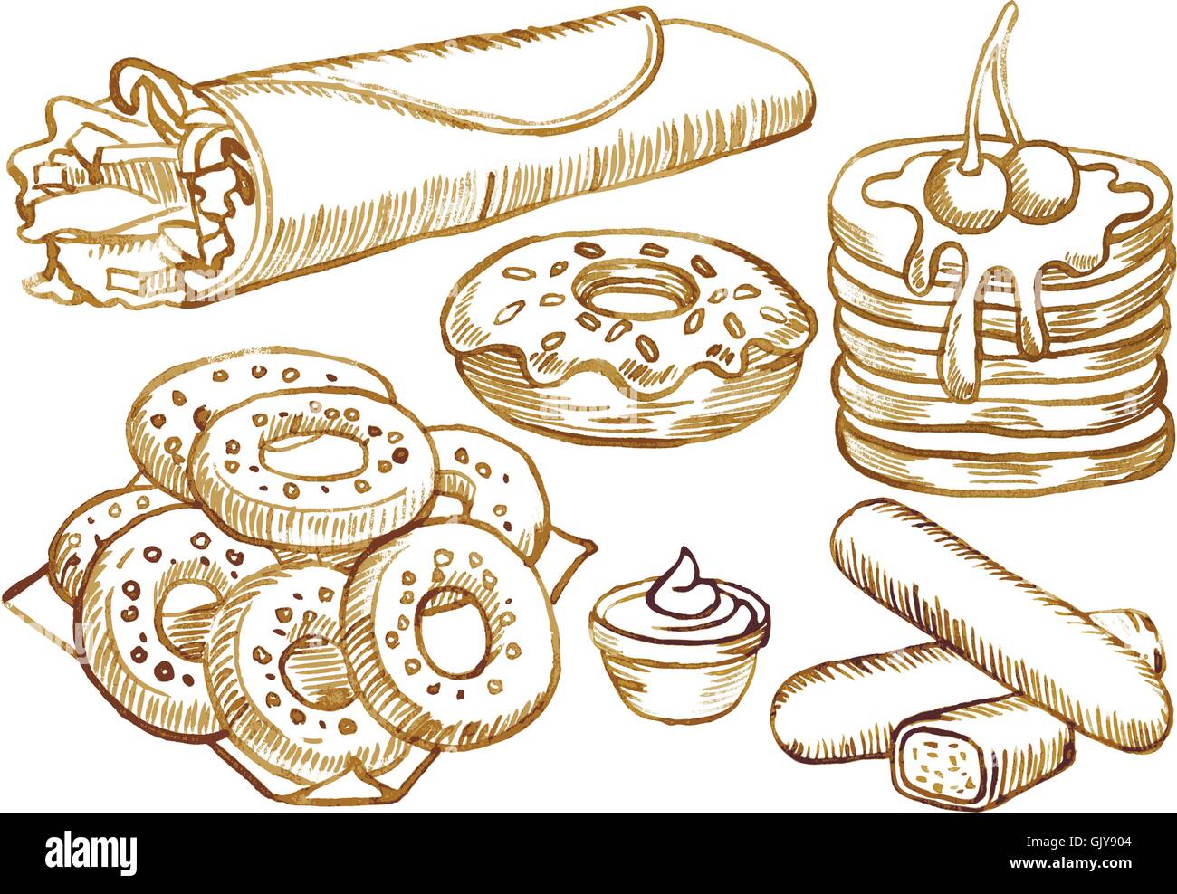 Fast food bistro Stock Vector Images - Alamy