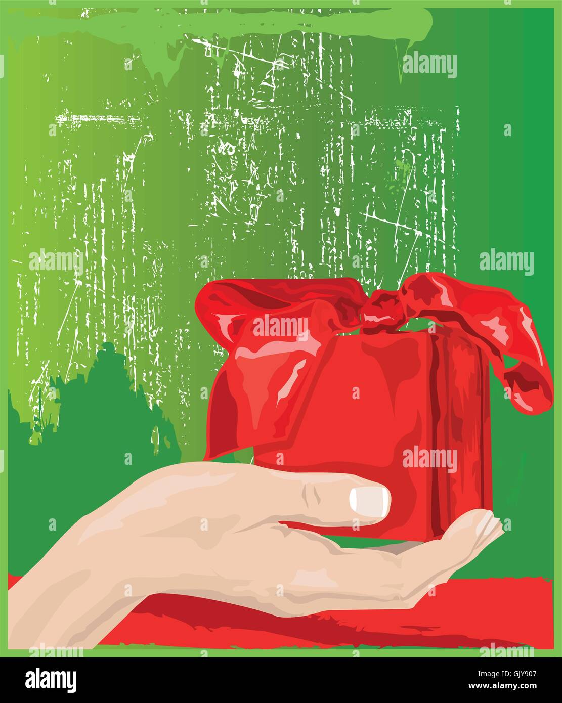 Handing A Present Stock Vector Image & Art - Alamy