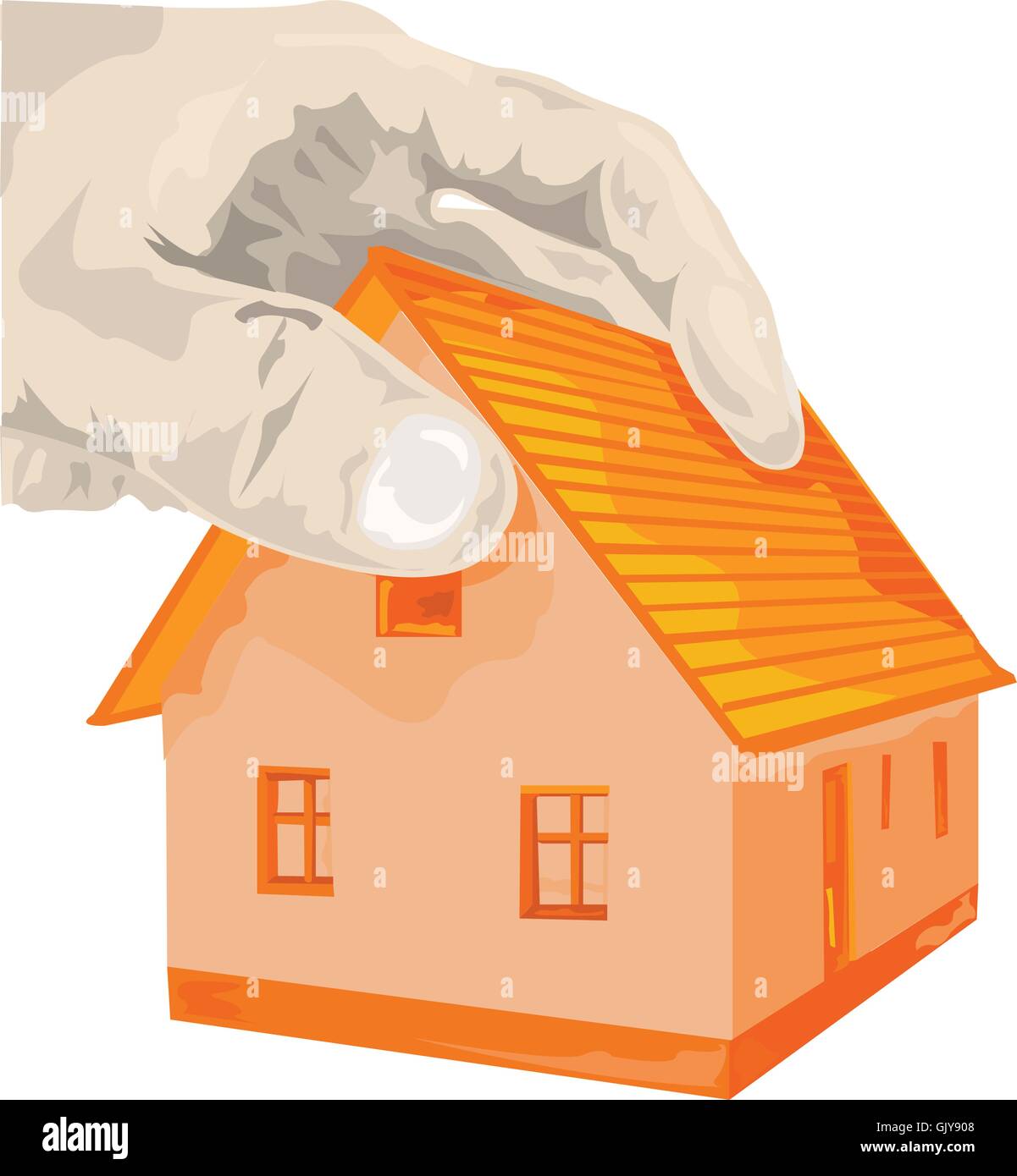 House In Hands Stock Vector Image & Art - Alamy