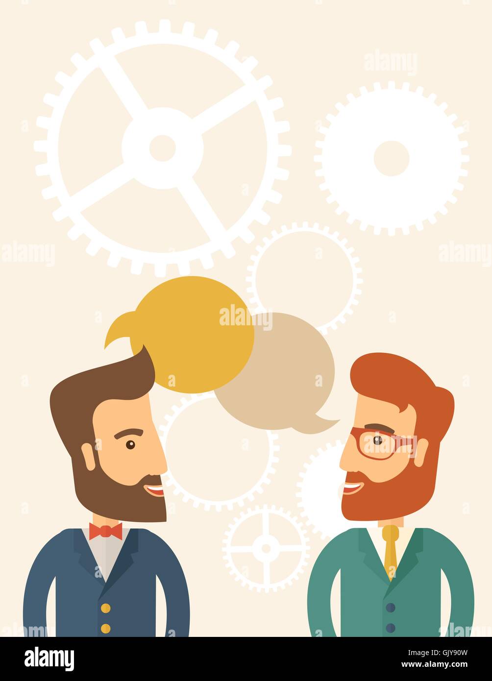 Two young professional men Stock Vector Images - Alamy