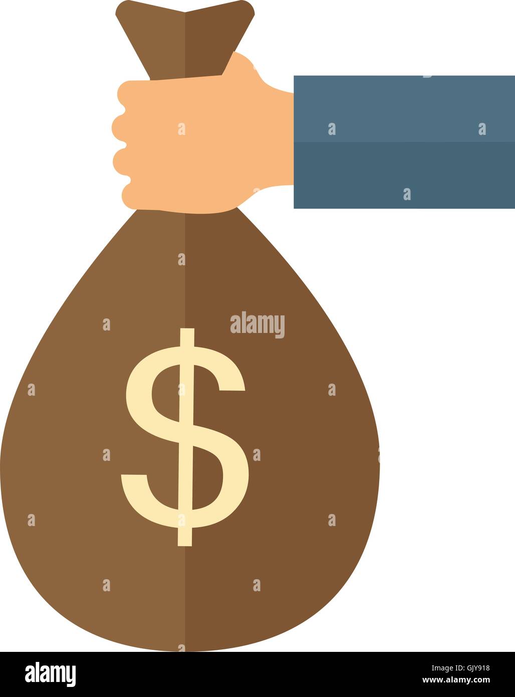 Hand holding stack money Stock Vector Images - Alamy