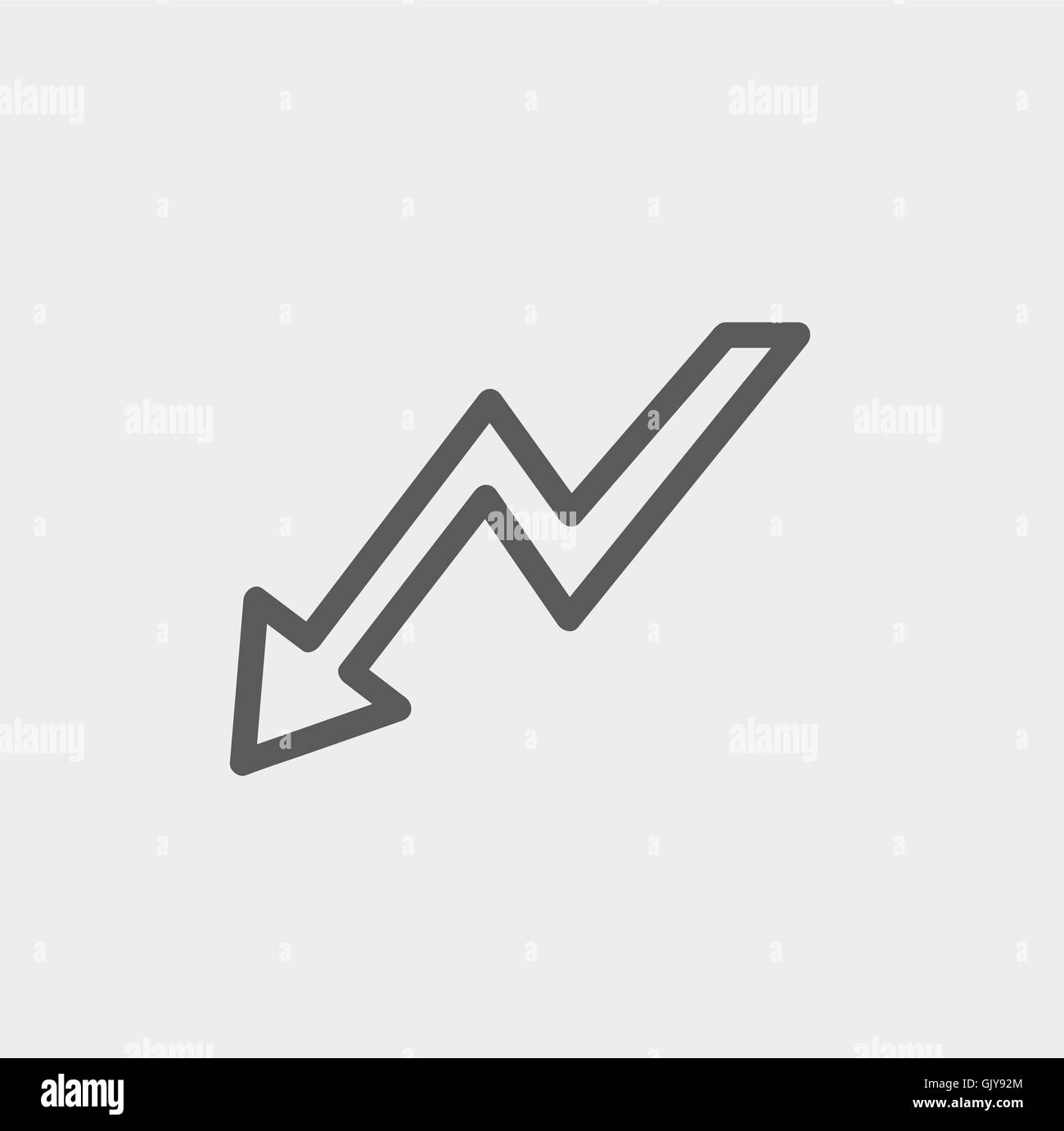 Downward arrow icon Black and White Stock Photos & Images - Alamy