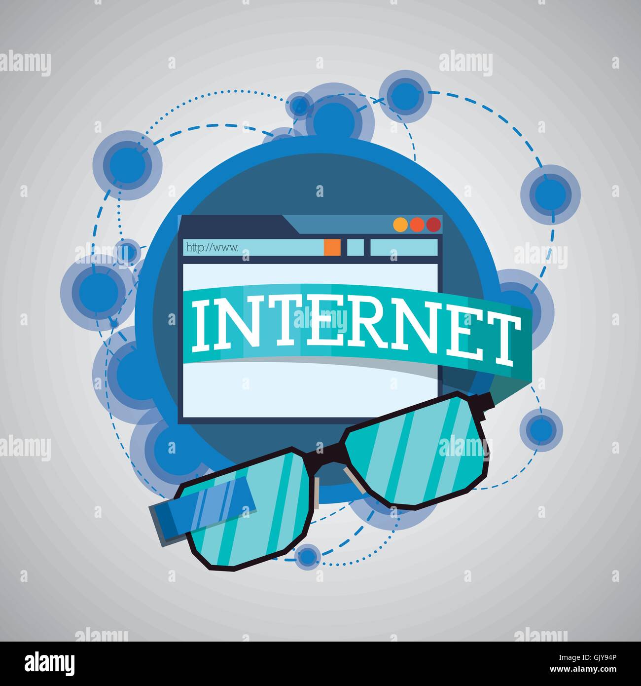 Internet design. Online icon. Colorful illustration Stock Vector Image ...