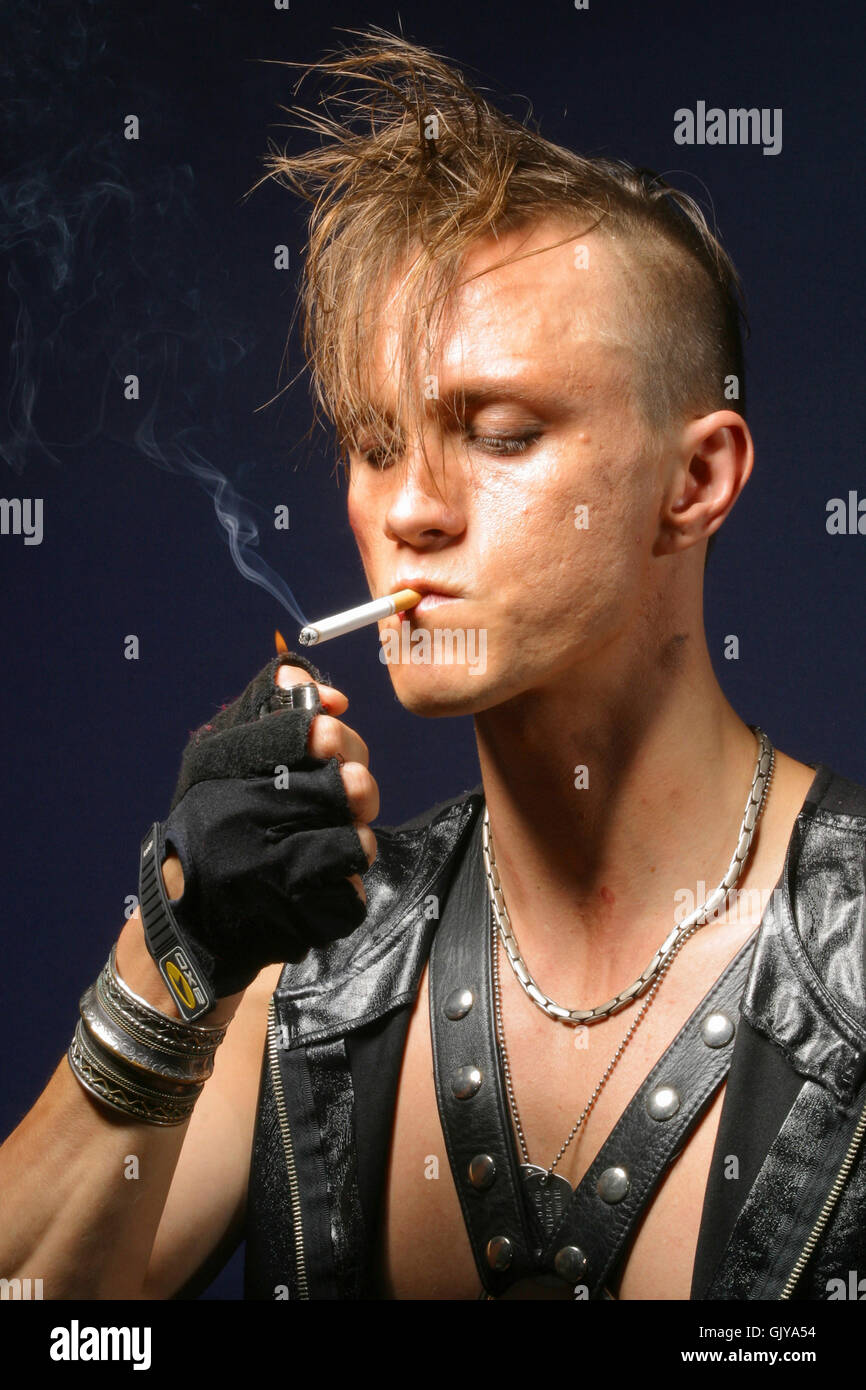 Punk Guy Smoking High Resolution Stock Photography and Images - Alamy
