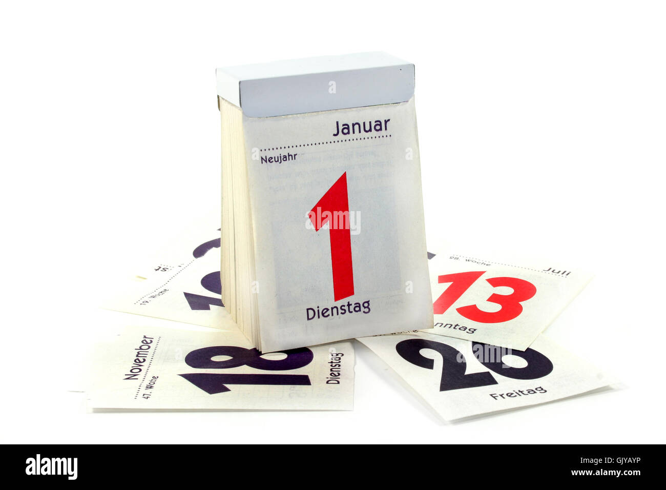 Calendar sheet new year hi-res stock photography and images - Alamy