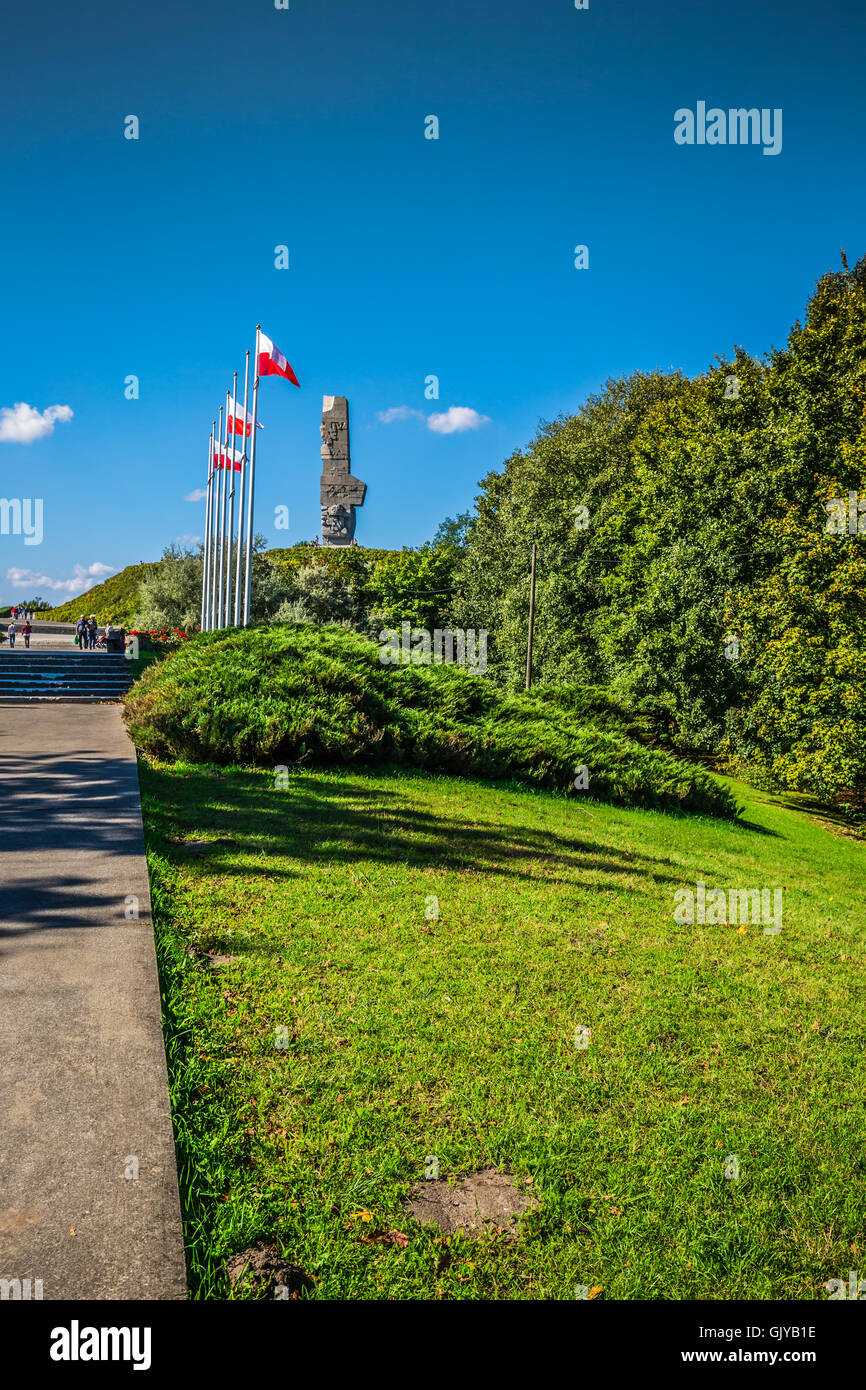Monument commemorating first battle of Second World War and Polish ...
