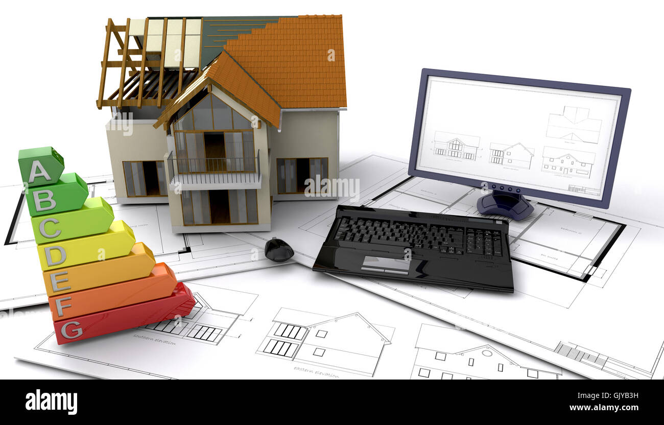 house building laptop Stock Photo - Alamy