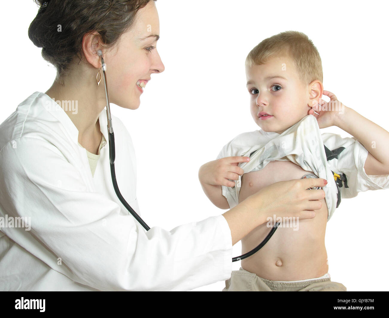 Doctor assessing patient stethoscope assess hi-res stock photography ...