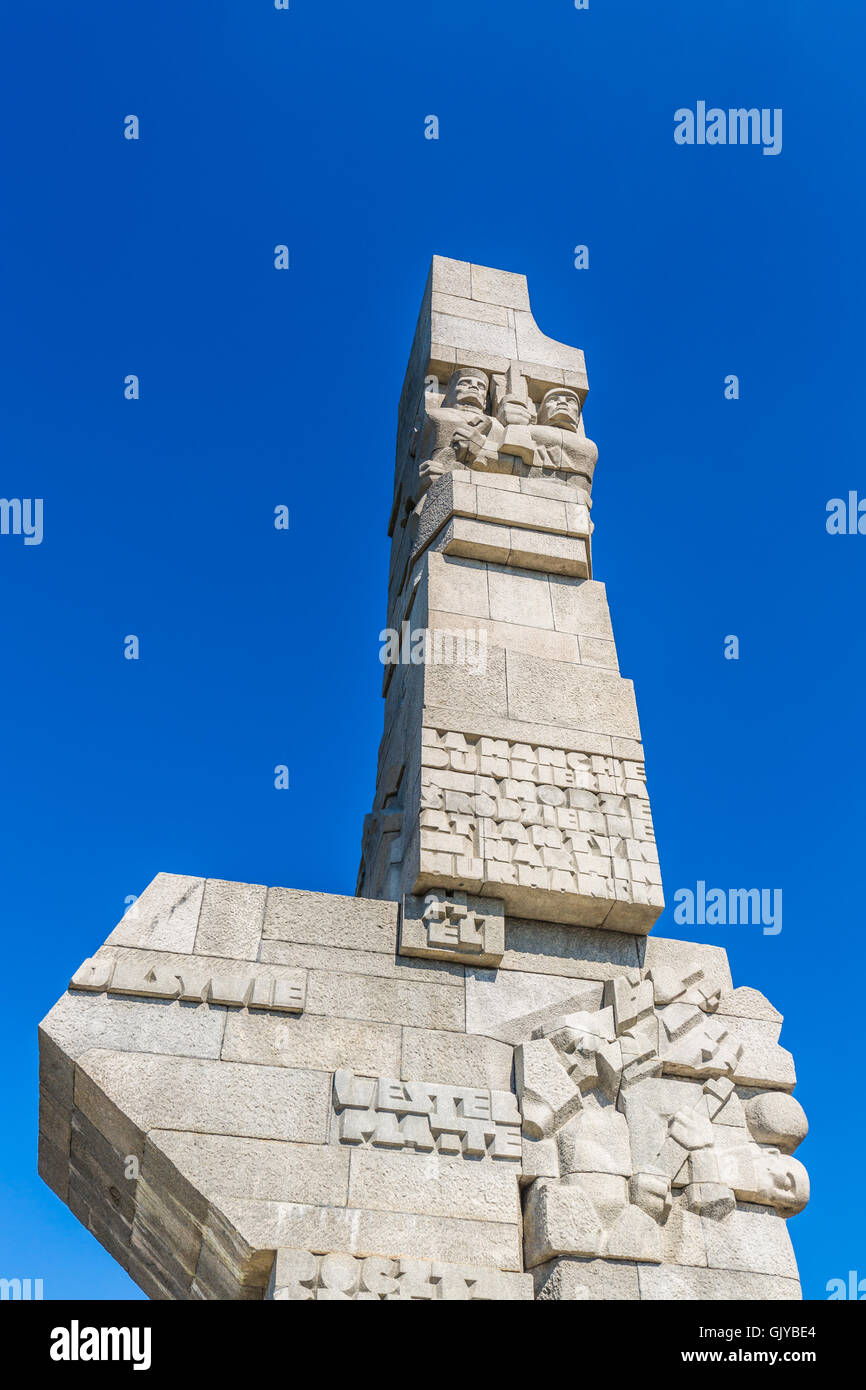 Westerplatte. Monument commemorating first battle of Second World War ...