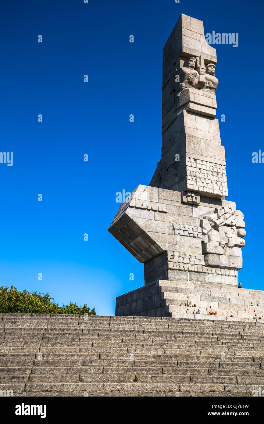 Westerplatte. Monument commemorating first battle of Second World War ...