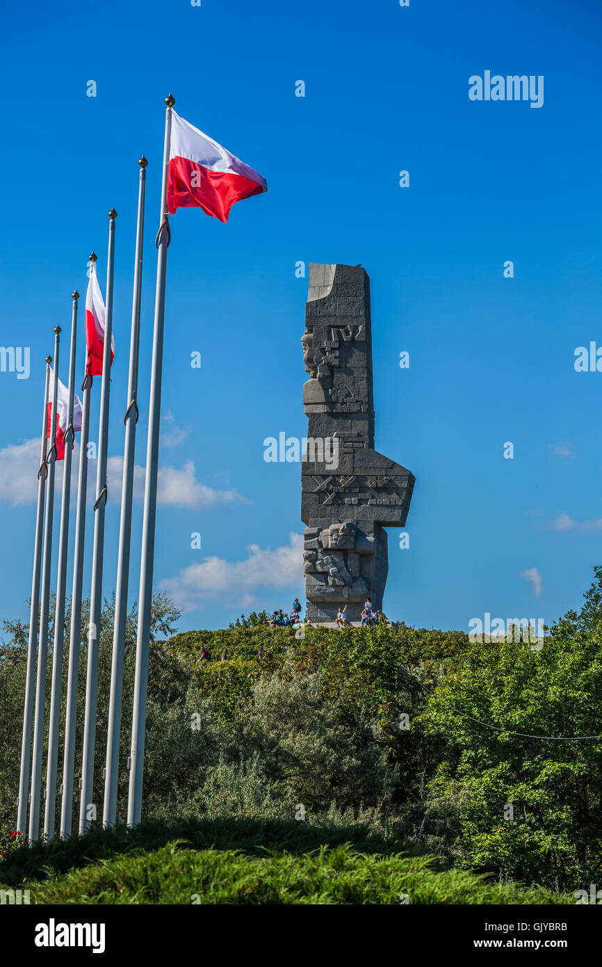 Westerplatte. Monument commemorating first battle of Second World War ...
