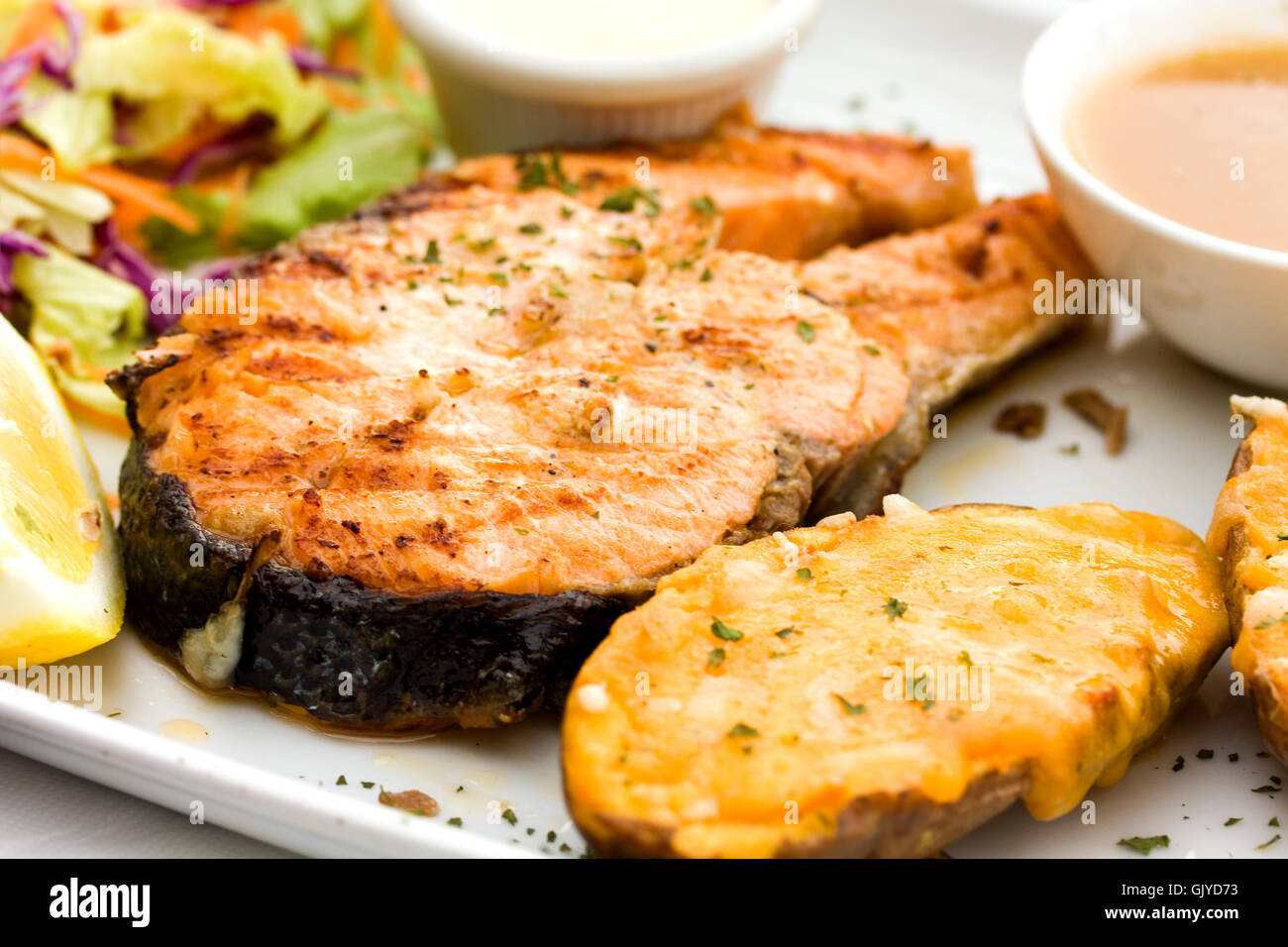 bread fish grill Stock Photo - Alamy
