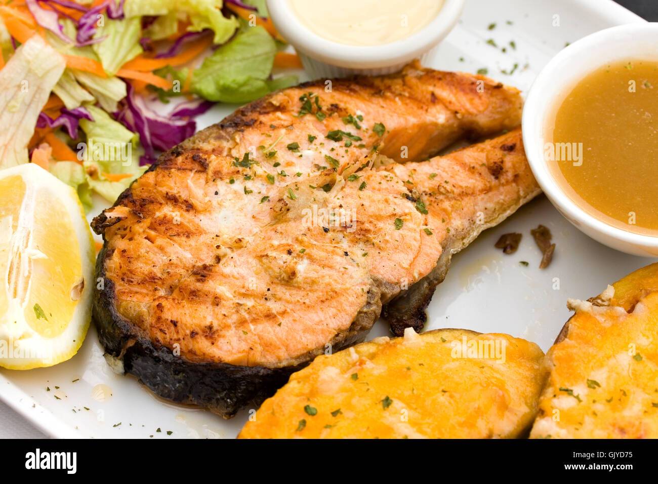 bread fish grill Stock Photo - Alamy