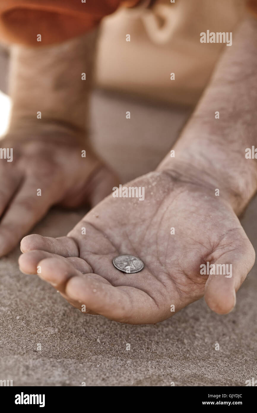 Beggar with hand out hi-res stock photography and images - Alamy