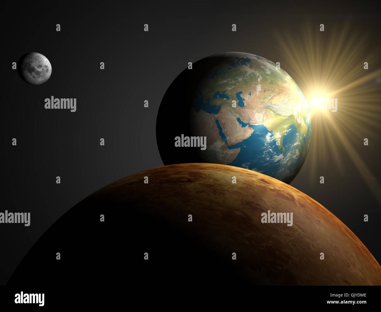 space asia sunrise Stock Photo - Alamy