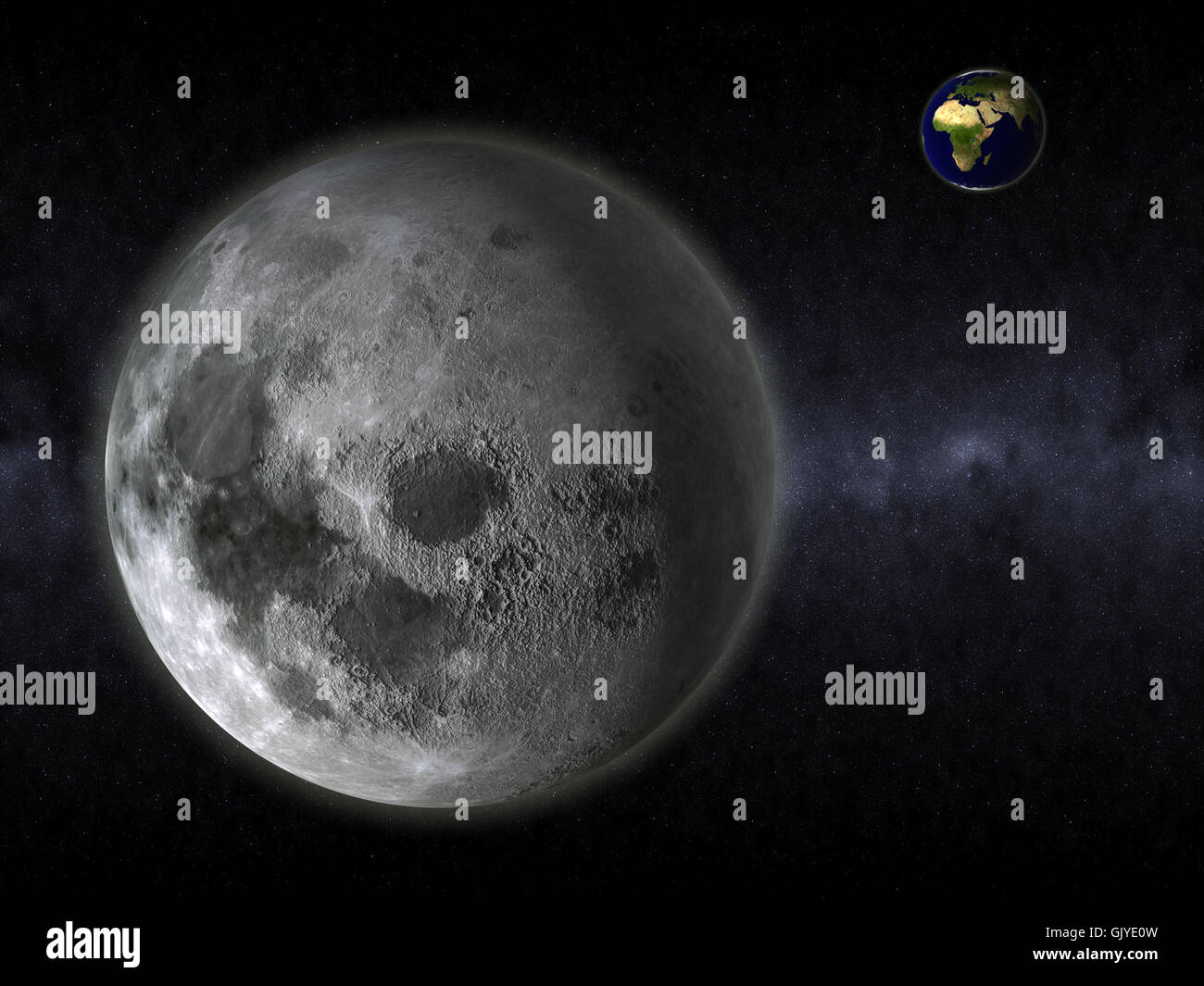 space universe moon Stock Photo - Alamy