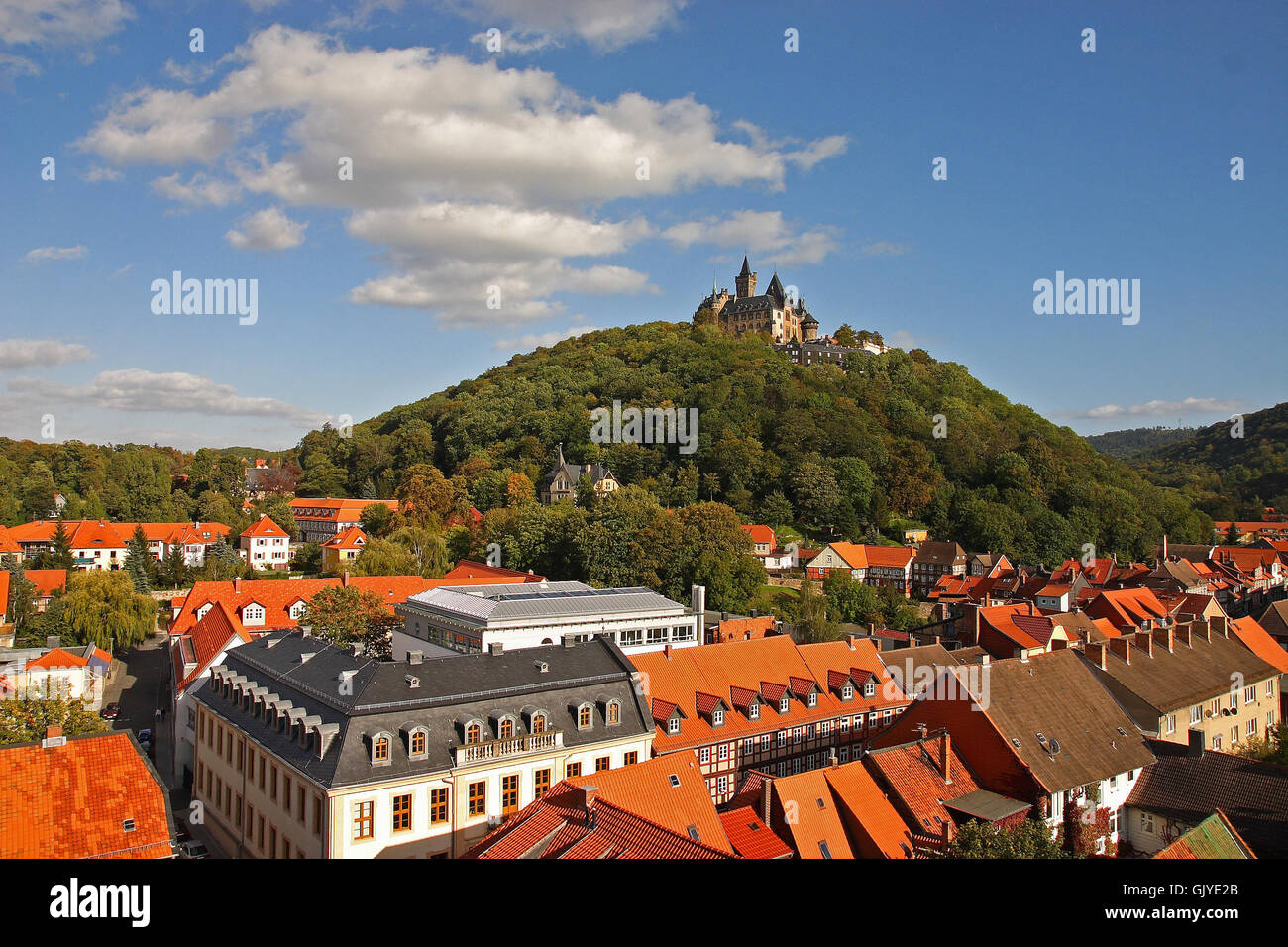 schloss wernigerode with city view Stock Photo - Alamy