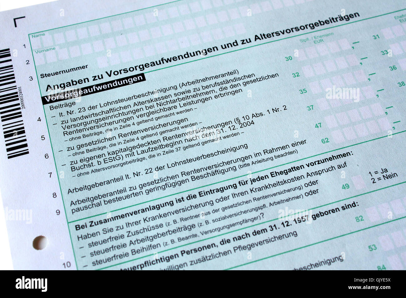 form official tax return Stock Photo - Alamy