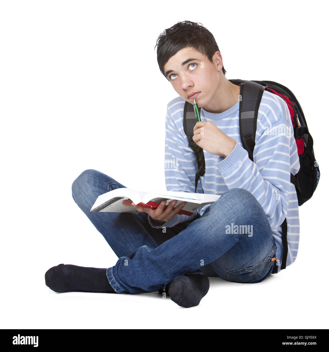 Male high school study Cut Out Stock Images & Pictures - Alamy