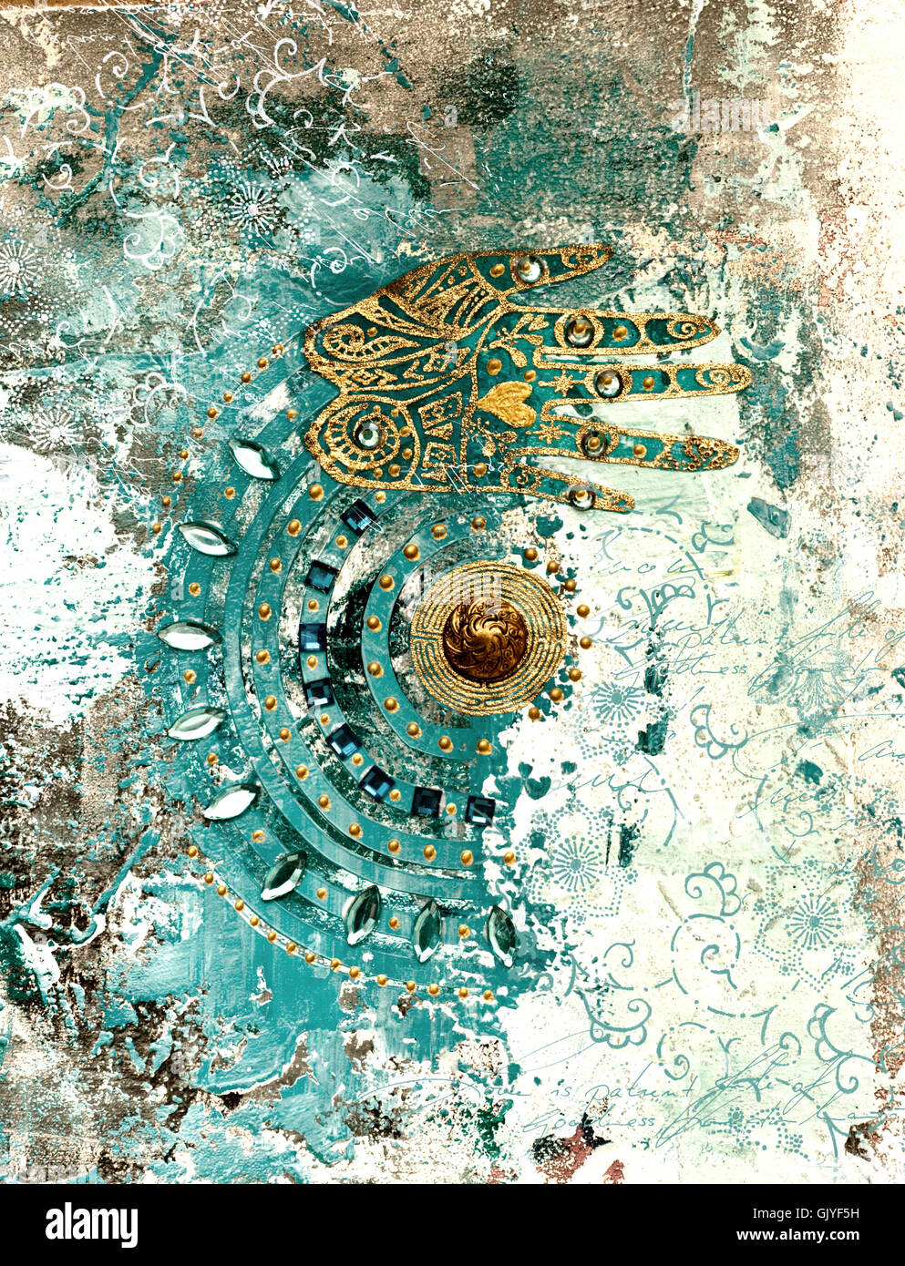 collage with hand Stock Photo - Alamy