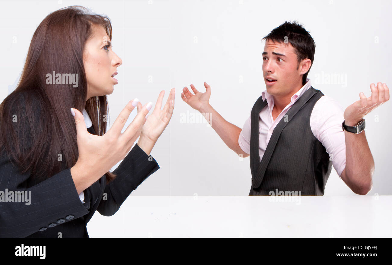 Business partners fighting together hi-res stock photography and images ...