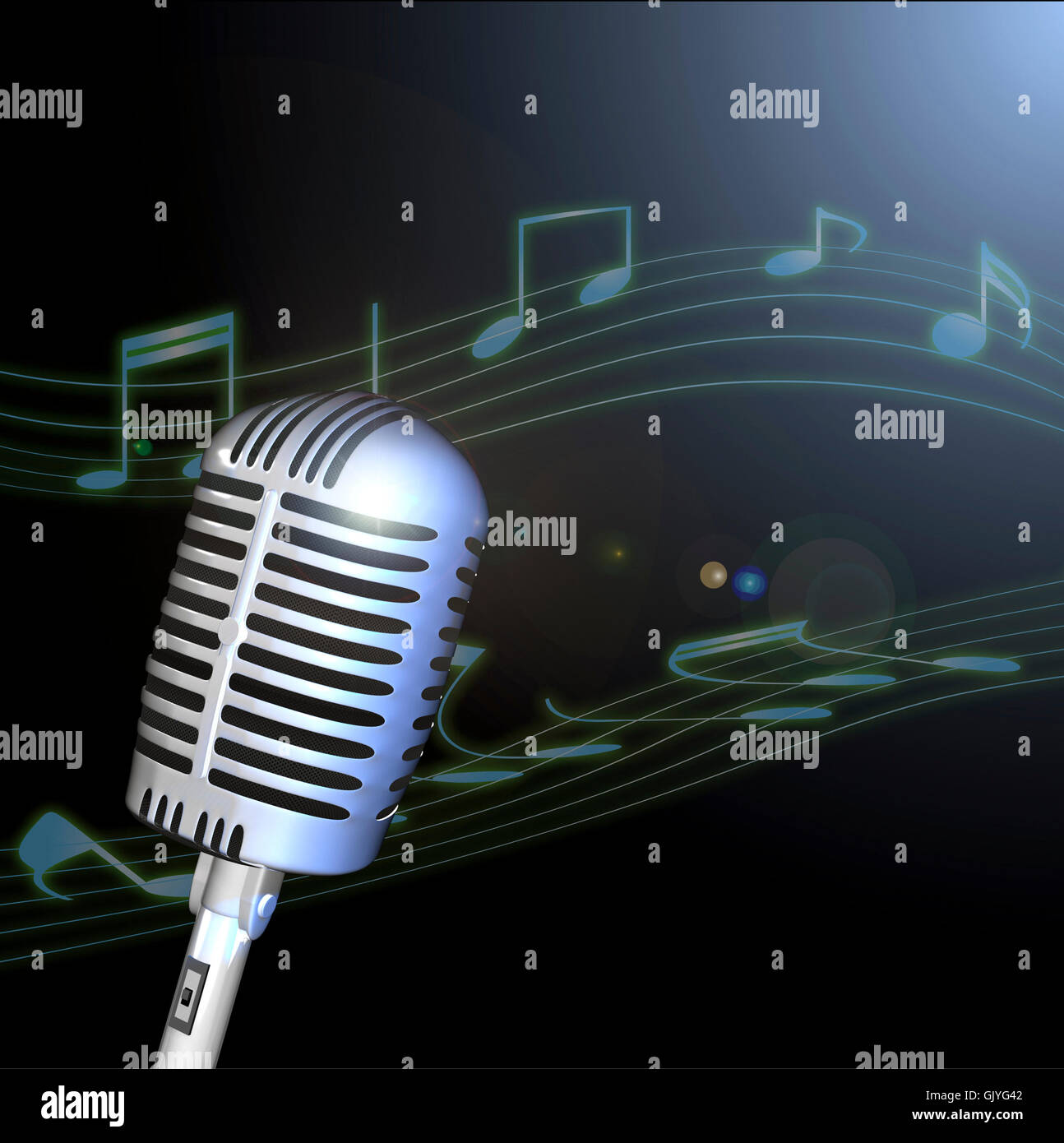 Microphone notes music hi-res stock photography and images - Alamy