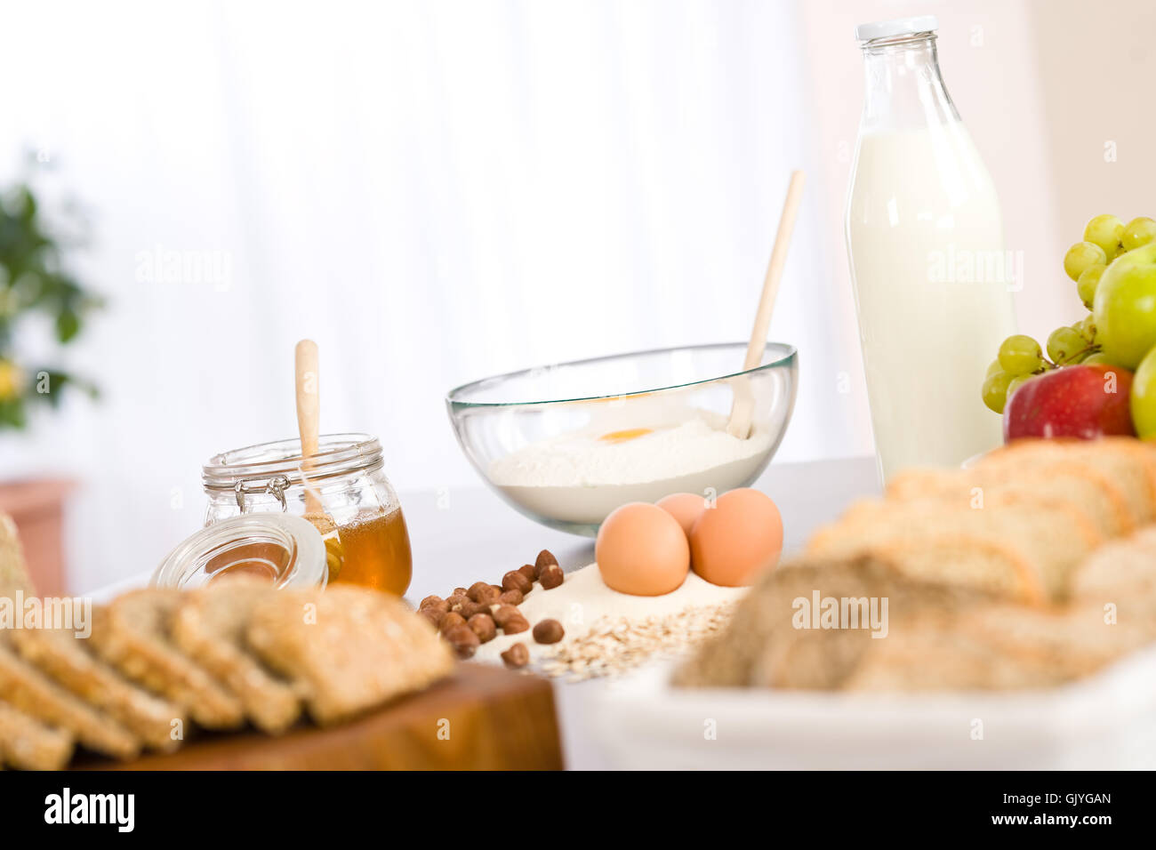 fruit milk kitchen Stock Photo - Alamy
