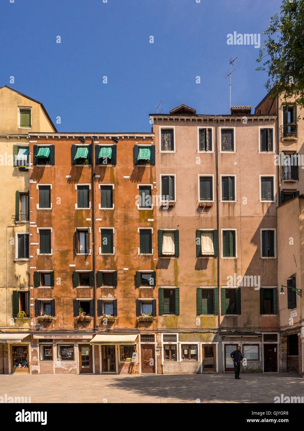Traditional multi-storey buildings on the perimeter of the Campo de ...