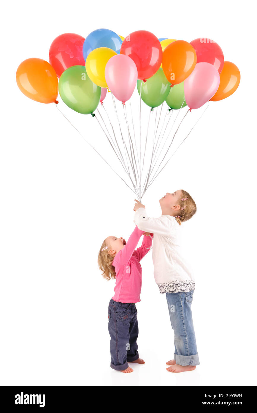 children with balloons Stock Photo - Alamy