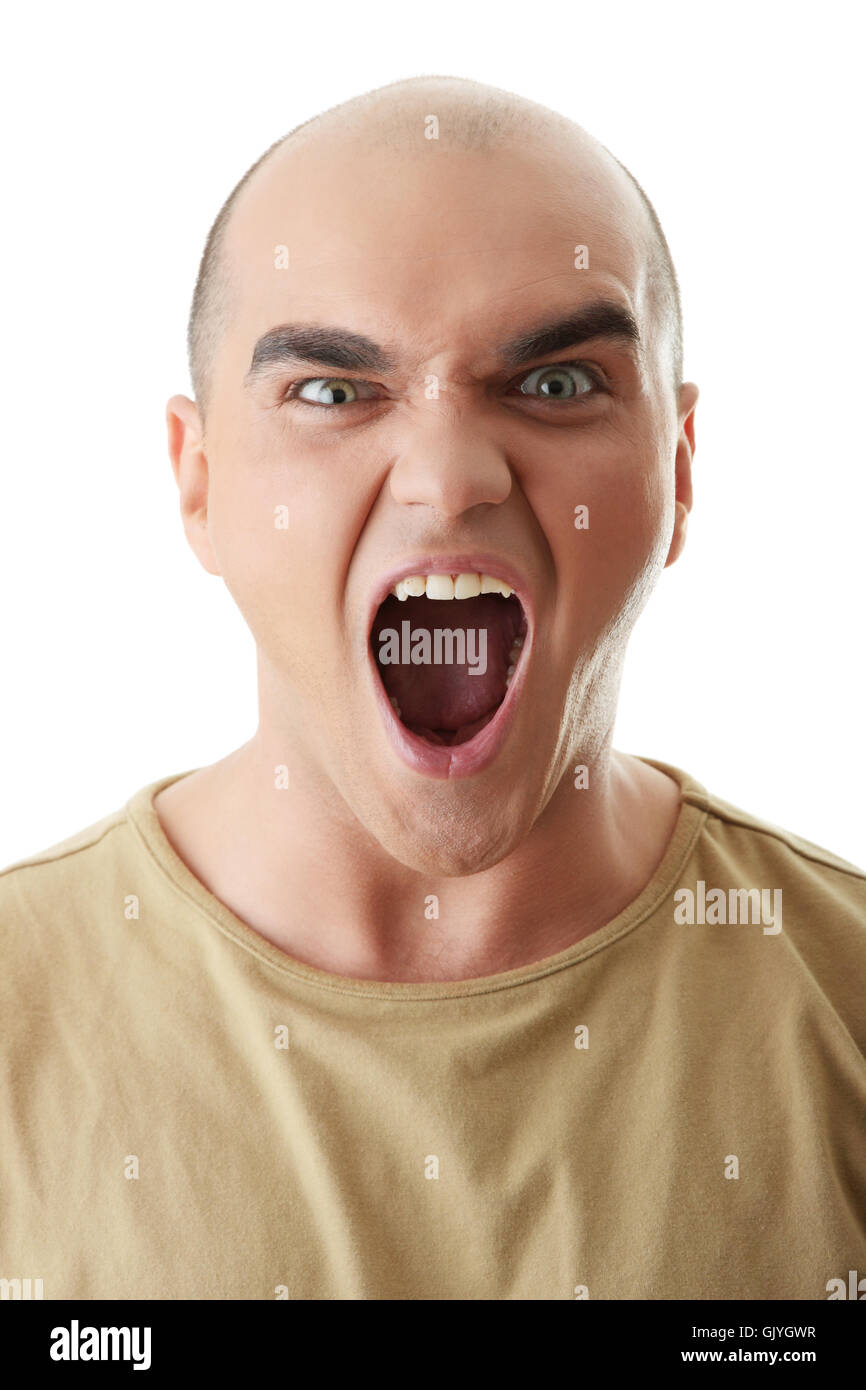 angry man screeming Stock Photo - Alamy