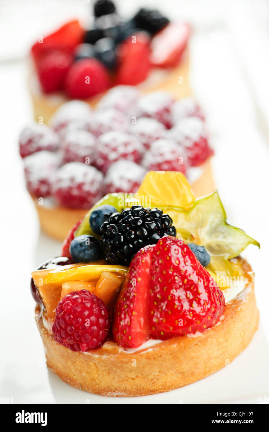 sweets fruit tarts Stock Photo - Alamy