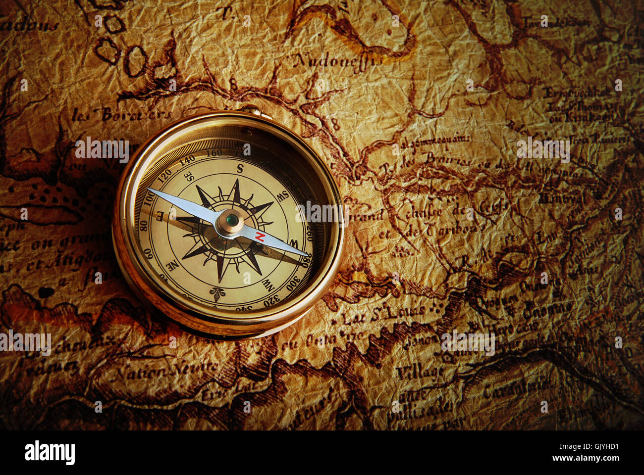 Brass map hi-res stock photography and images - Alamy