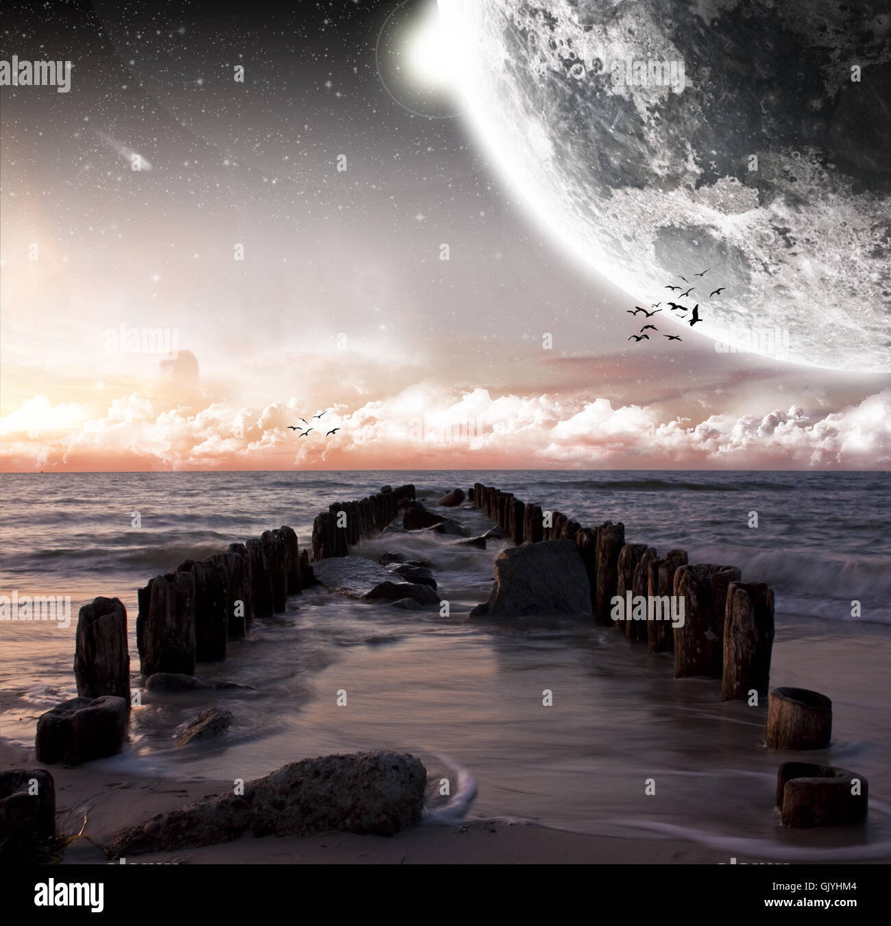space beach seaside Stock Photo - Alamy