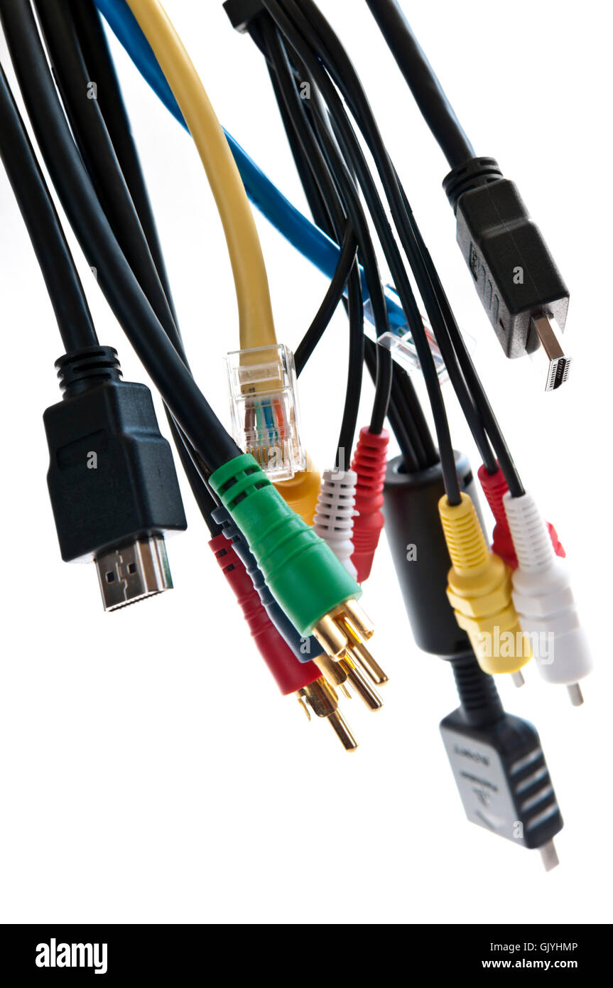 Wires cords plugs hi-res stock photography and images - Alamy