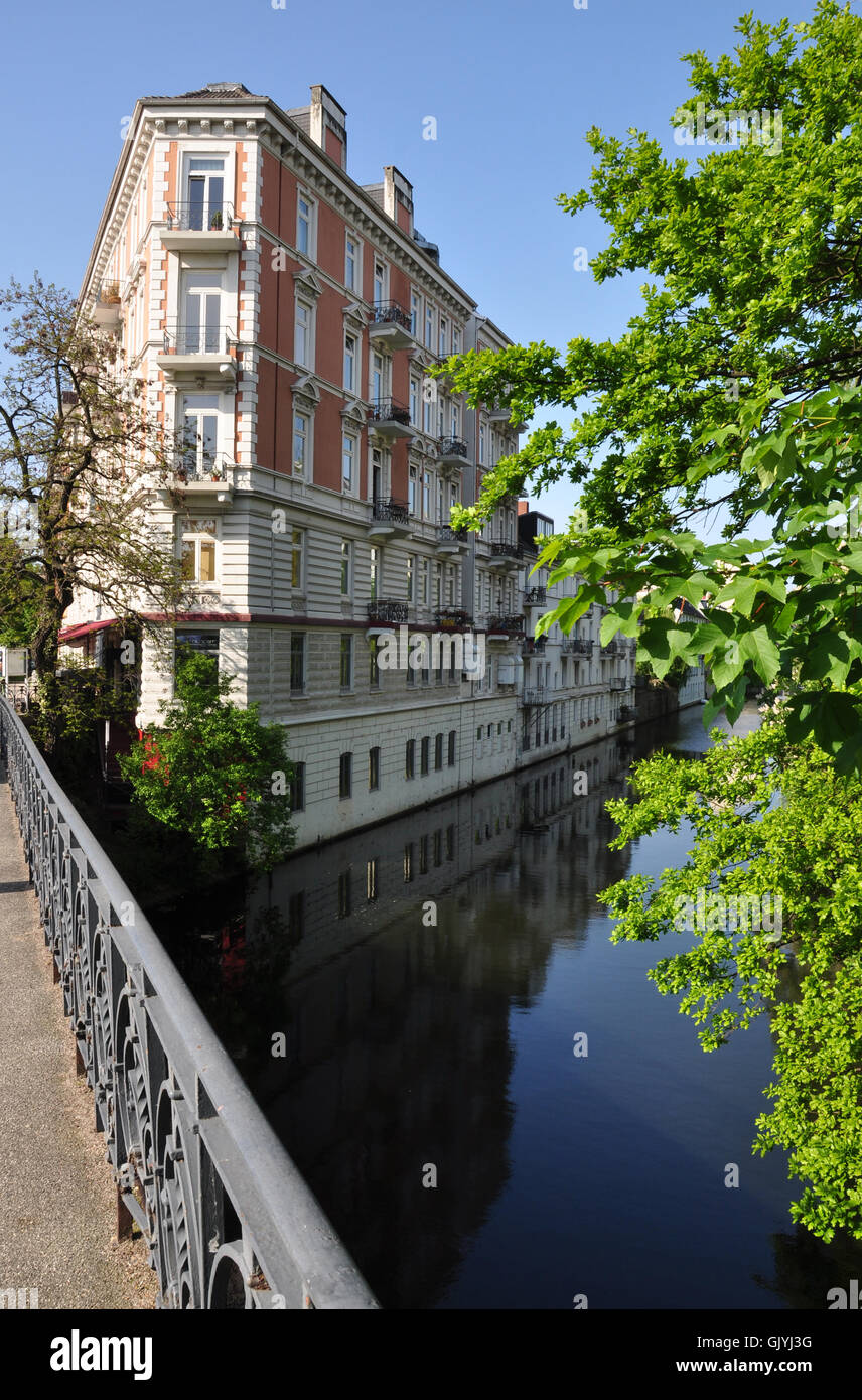 bridge channel mirroring Stock Photo - Alamy