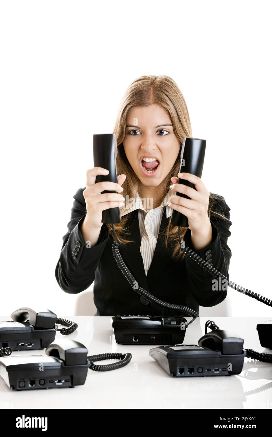Woman ringing call centre hi-res stock photography and images - Alamy