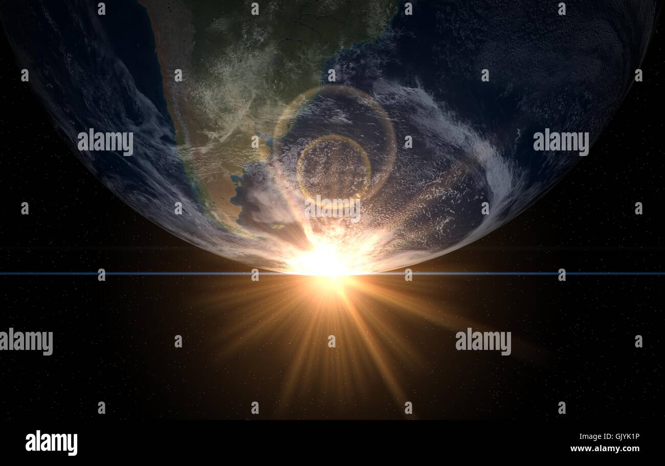 space universe sunrise Stock Photo - Alamy