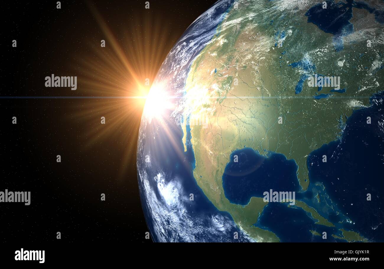 space universe sunrise Stock Photo - Alamy