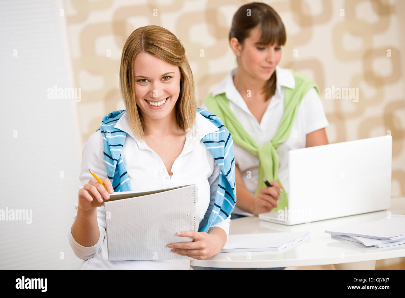 woman study laptop Stock Photo - Alamy