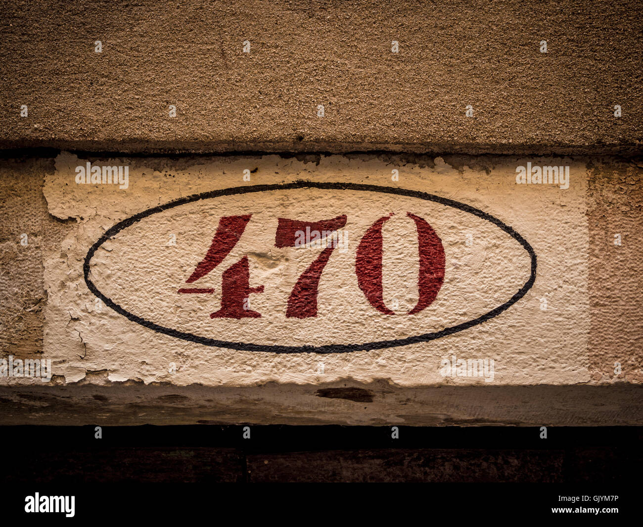 Traditional stenciled house numbers. Venice, Italy Stock Photo - Alamy